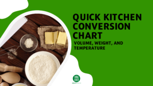 Quick Kitchen Conversion Chart: Volume, Weight, and Temperature for ...