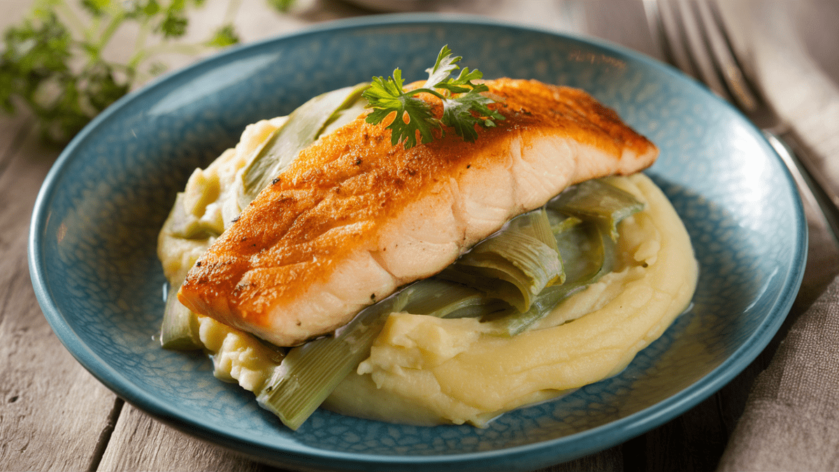 Smoked Haddock Recipe with Creamy Leeks and Mashed Potatoes - Great ...